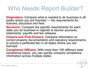 AllRegs Report Builder | PPS