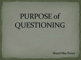 Questioning Technique | PPTX