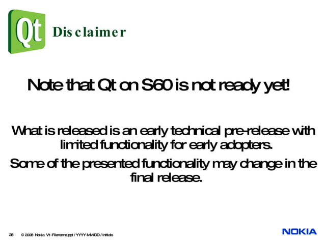 Qt S60 Technical Presentation Fn Stripped | PPT