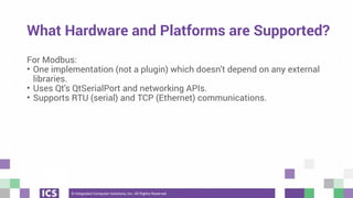 [Webinar] QtSerialBus: Using Modbus and CAN bus with Qt | PDF