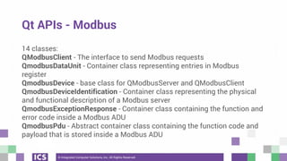[Webinar] QtSerialBus: Using Modbus and CAN bus with Qt | PDF