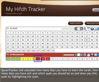 QuranTracker - Hifdh Targets | PPT