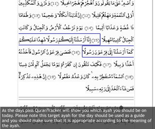 QuranTracker - Hifdh Targets | PPT
