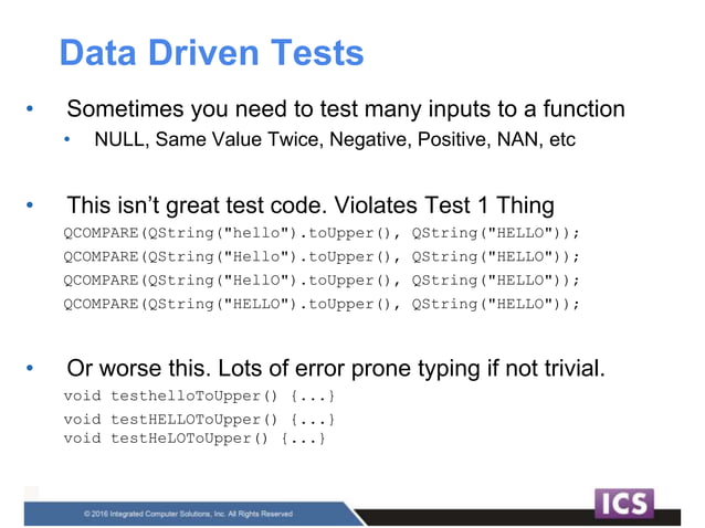 Qt test framework | PPT