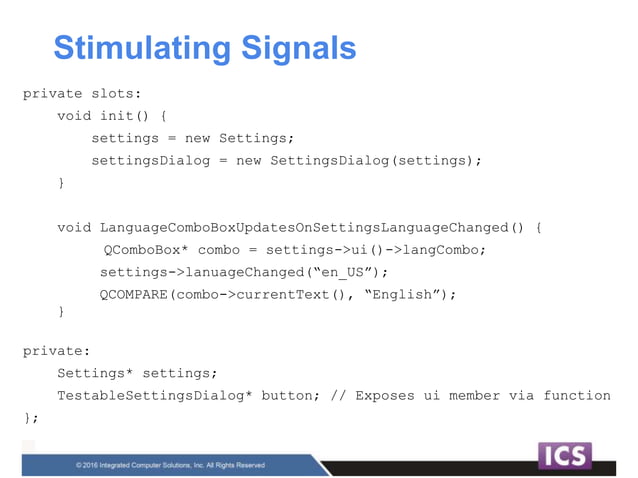 Qt test framework | PPT