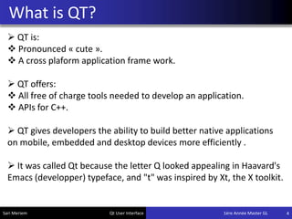 Qt user interface | PPT