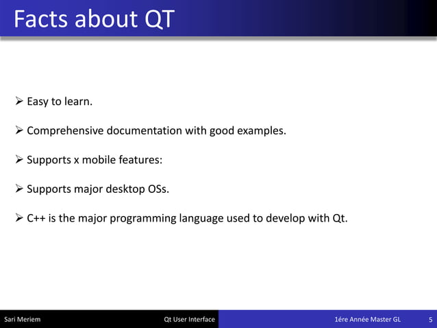 Qt user interface | PPTX