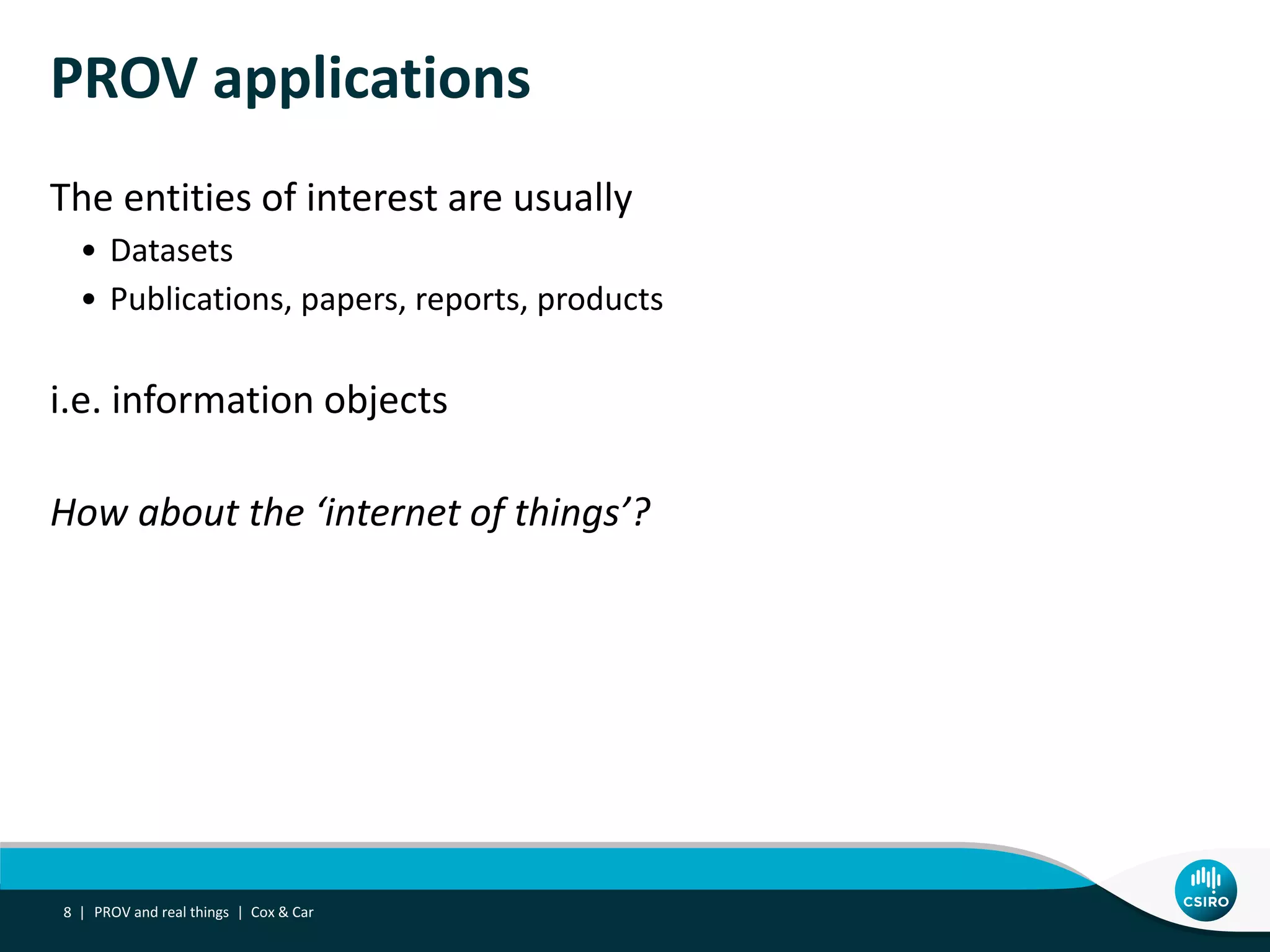 Prov and real things | PPT