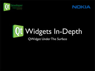 Qt Widgets In Depth | PPT