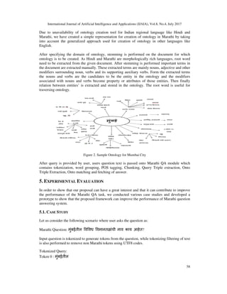 QUESTION ANSWERING SYSTEM USING ONTOLOGY IN MARATHI LANGUAGE | PDF