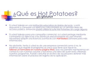 Qué Es Hot Potatoes | PPT