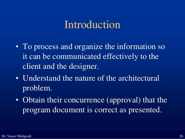 Architectural Programming Lecture | PDF