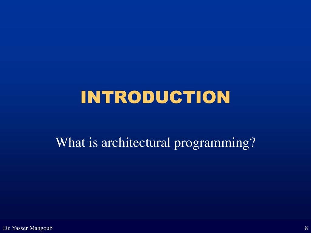 Architectural Programming Lecture | PDF Architectural Programming Lecture | PDF