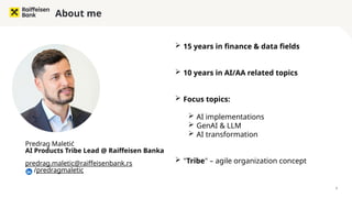 [DSC Europe 25] Predrag Maletic - Scaling AI in Banking – Our Strategic ...