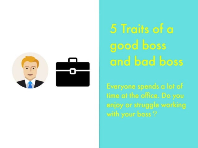 Good boss and bad boss | PPTX