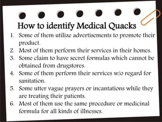 Quackery Examples
