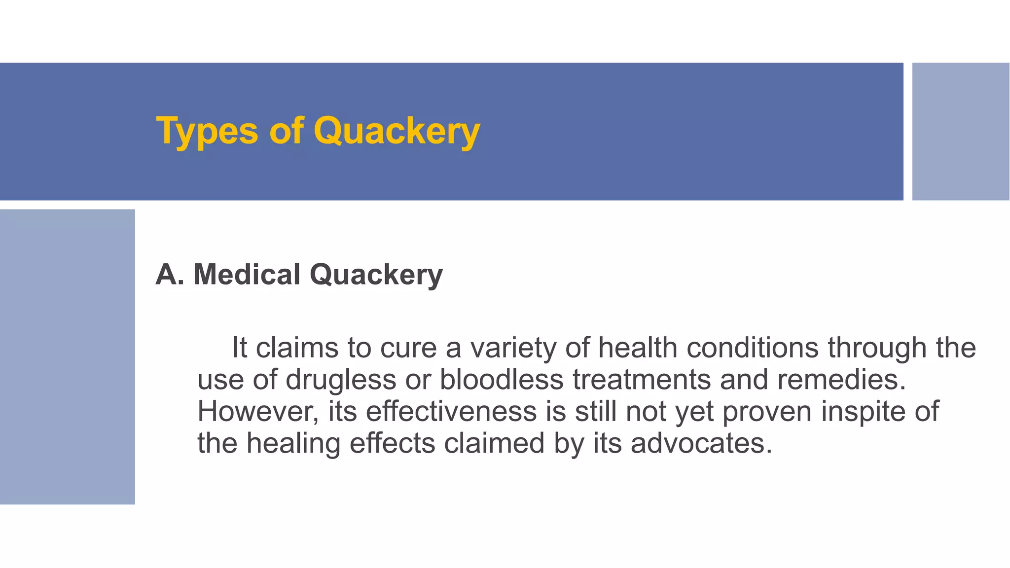 Quackery | PPTX