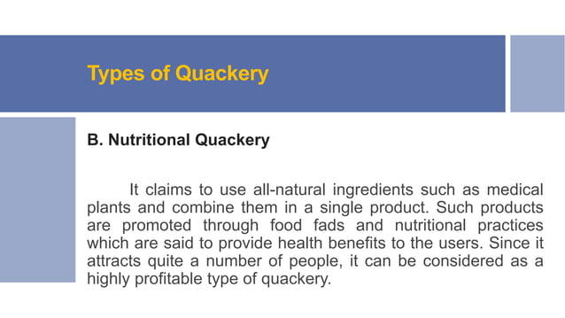Quackery | PPTX