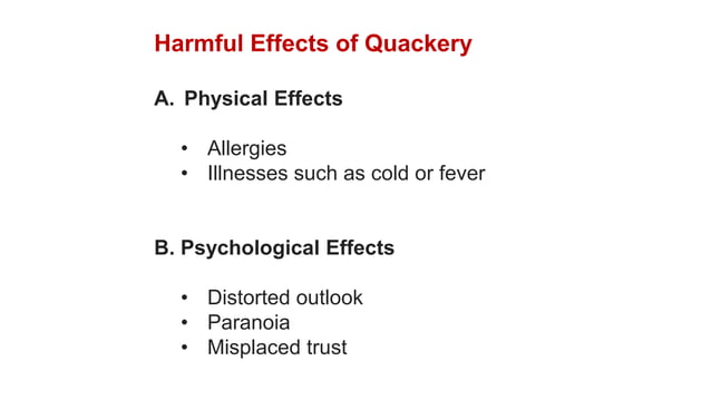 Quackery | PPTX