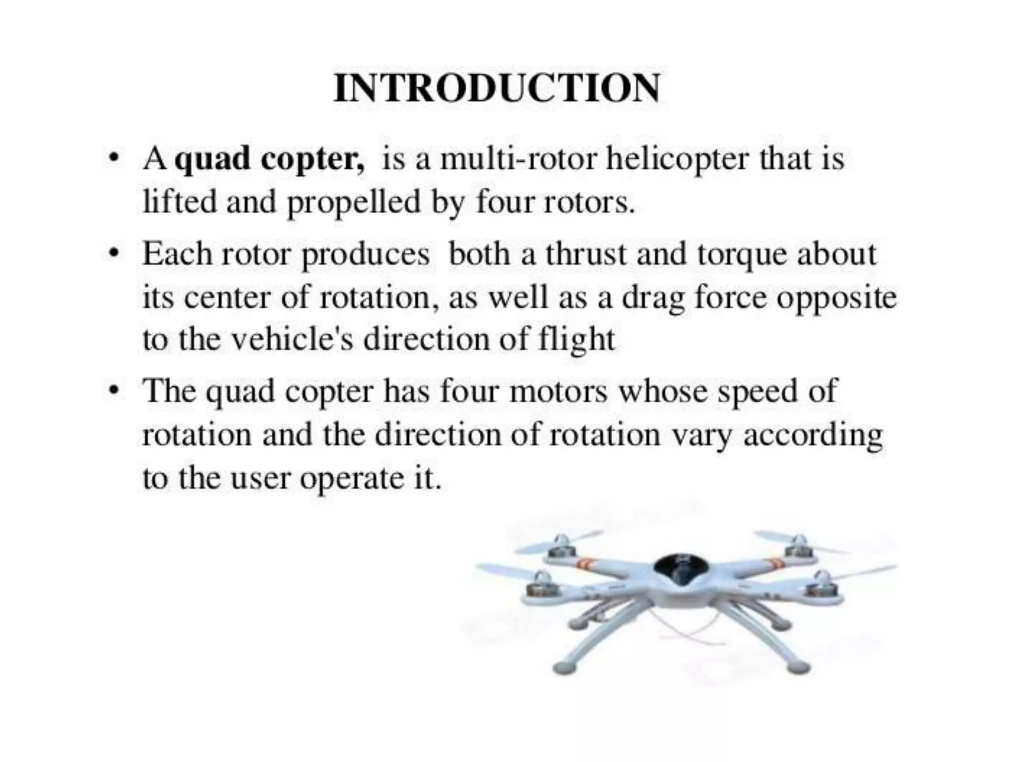 Quadcopter ppt | PPTX