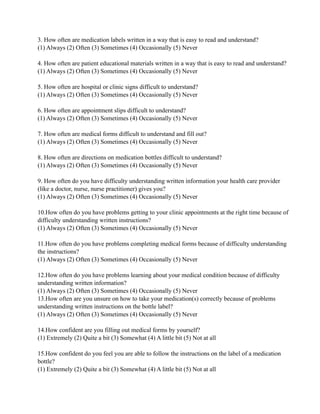 Pharmacy and health literacy handout | PDF