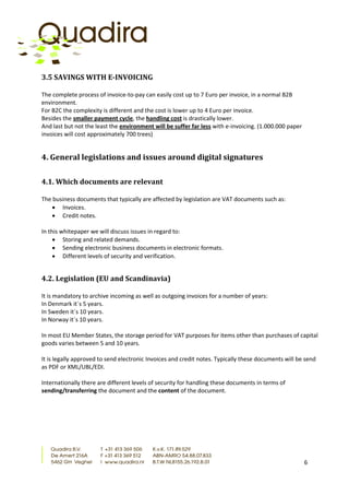 Quadira, e invoicing, digital signatures and document archiving | PDF ...