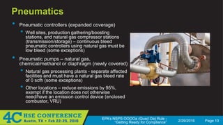 EPA’s NSPS OOOOa(Quad Oa) Rule | PDF