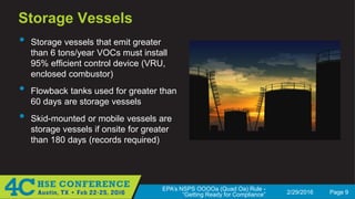 EPA’s NSPS OOOOa(Quad Oa) Rule | PDF