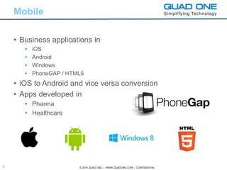 Quad One - CORPORATE PROFILE | PPTX