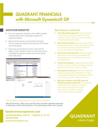 Quadrant Core Financials | PDF