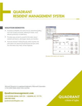 Quadrant Resident Management system | PDF