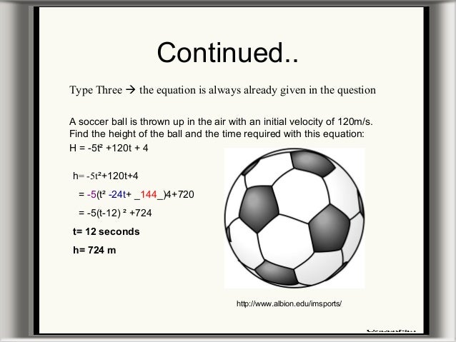 Quadratic Equation Basketball Games