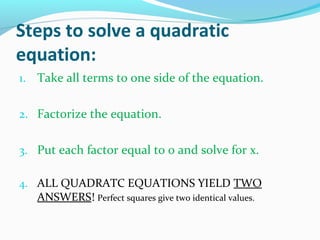 Quadratic functions my maths presentation | PPT