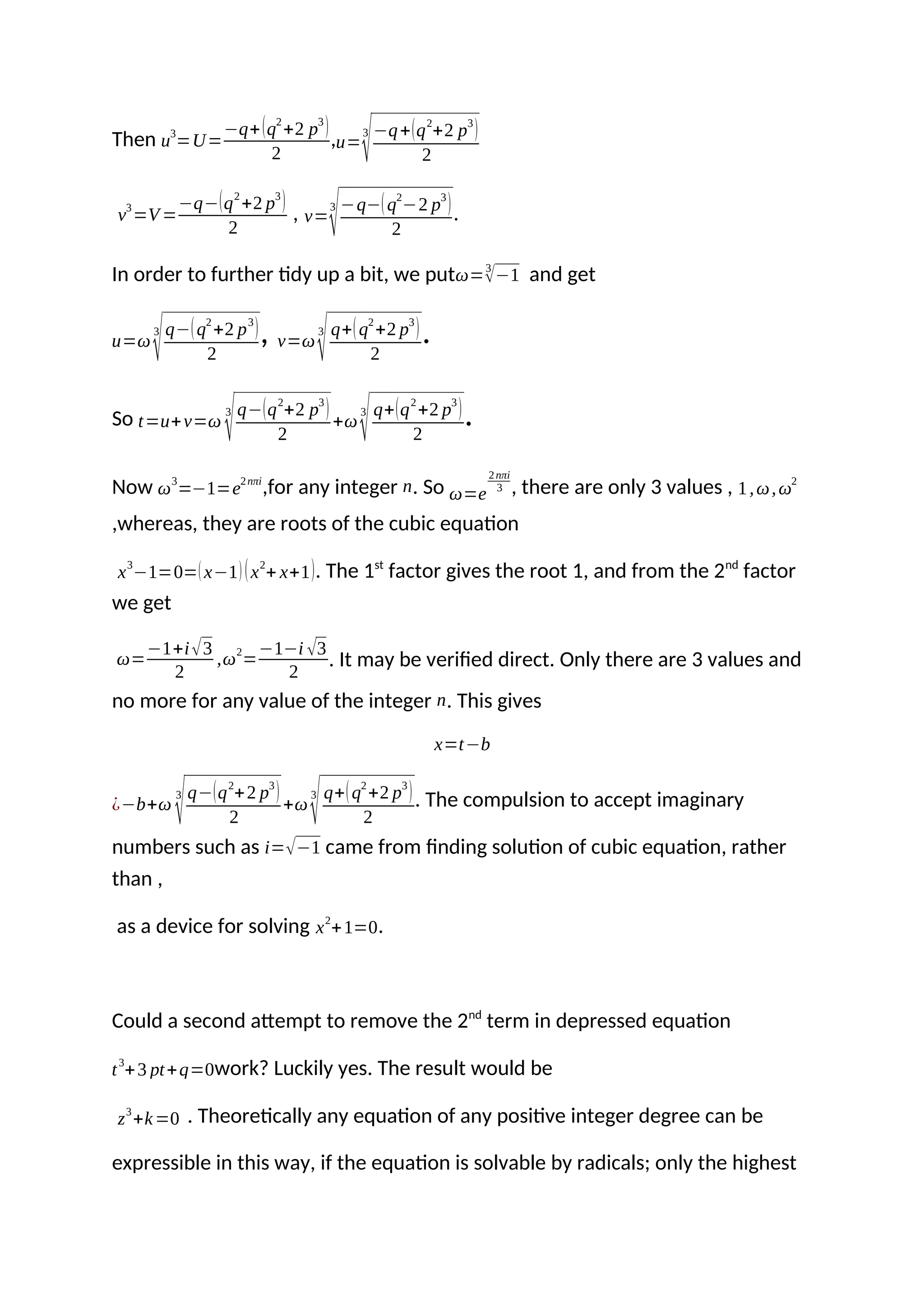 How to solve Quadratic and cubic equations | PDF