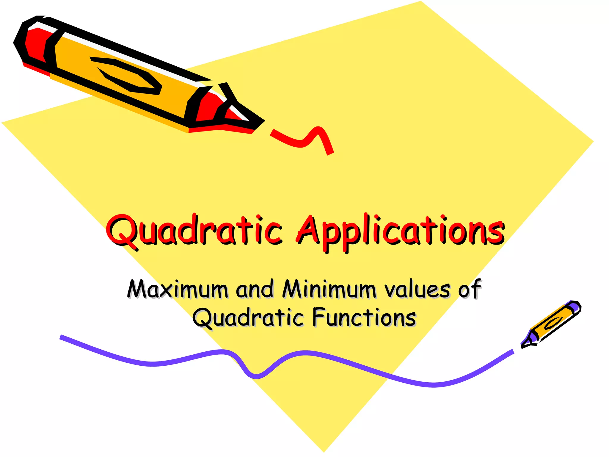 Quadratic applications ver b | PPT
