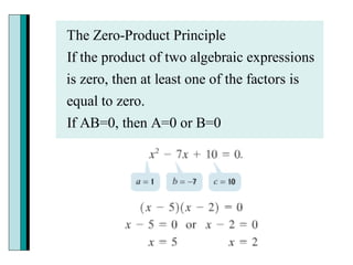 Quadratic eq cth | PPT