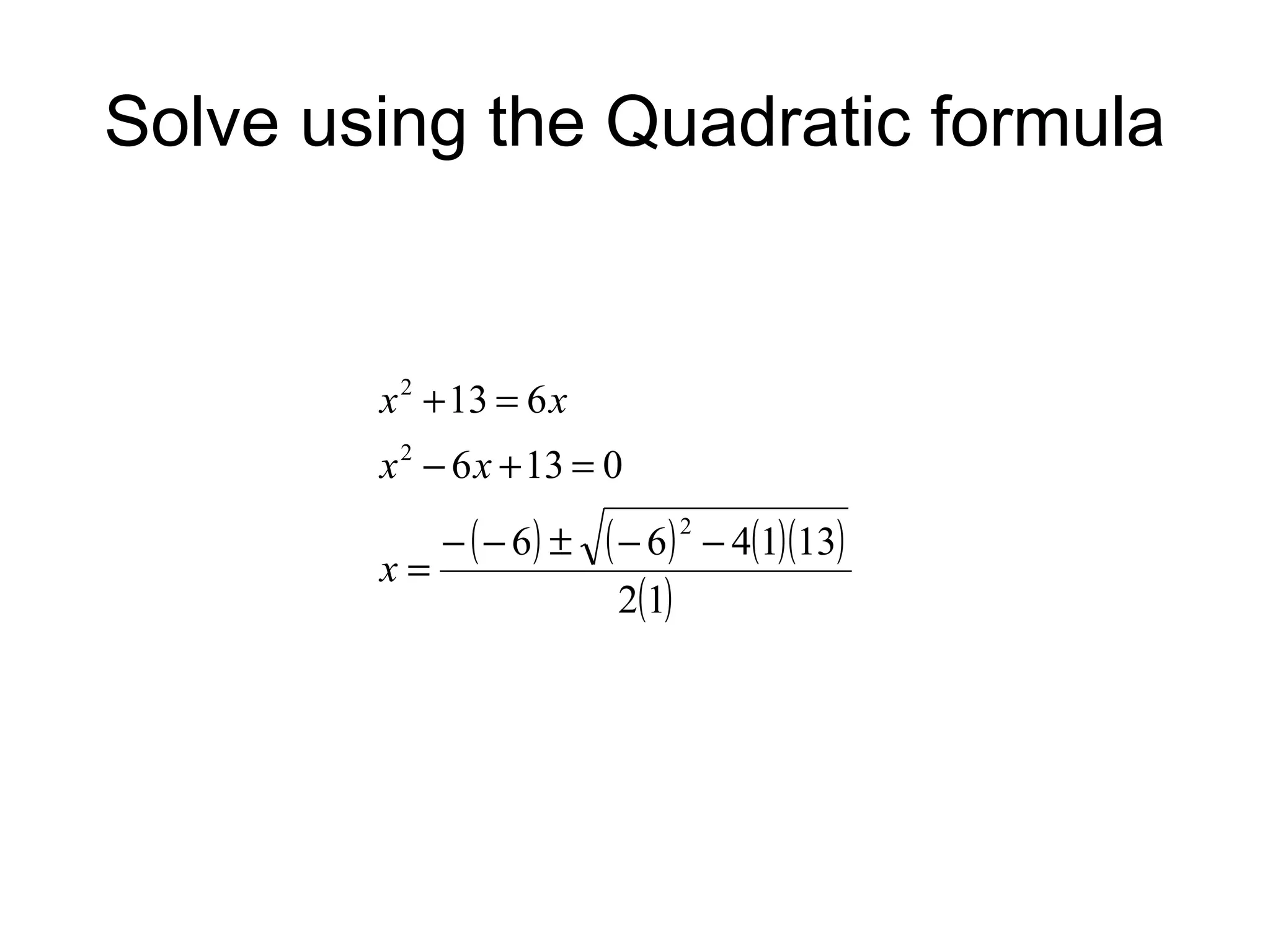 Quadratic Equation and discriminant | PPT
