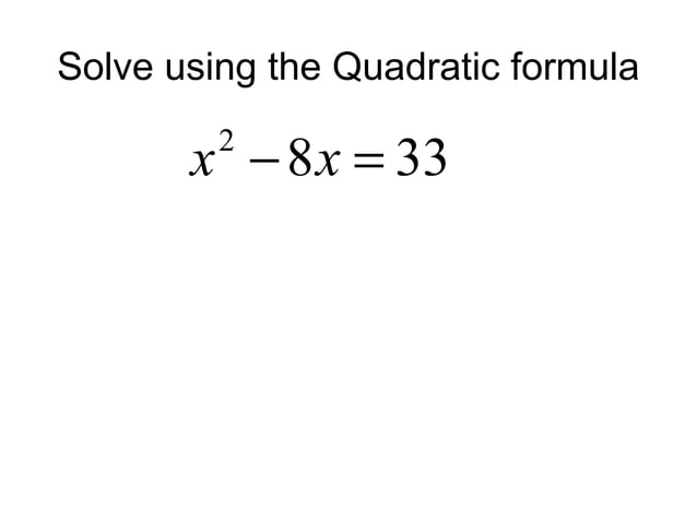 Quadratic Equation and discriminant | PPT