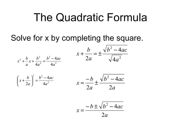 Quadratic Equation and discriminant | PPT