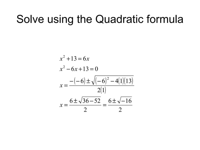 Quadratic Equation and discriminant | PPT