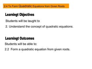Quadraticequation | PPT