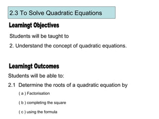 Quadraticequation | PPT