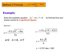 Quadraticequation | PPT
