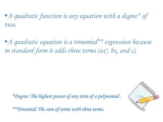 Quadratic equation | PPTX