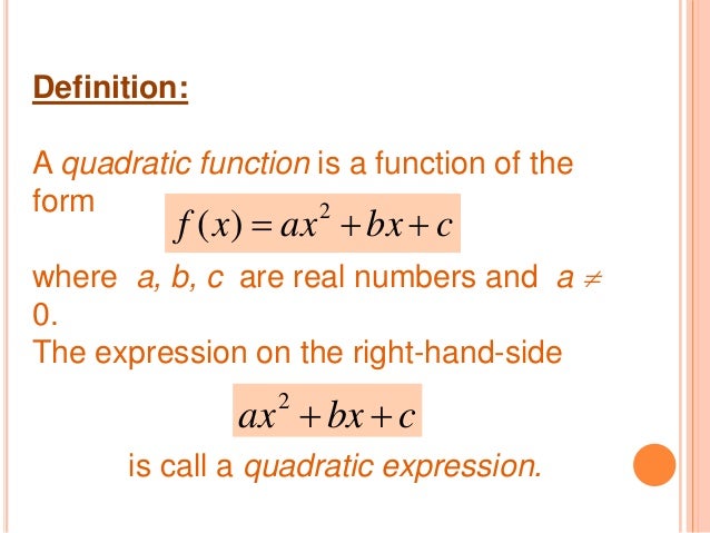 Quadratic equation