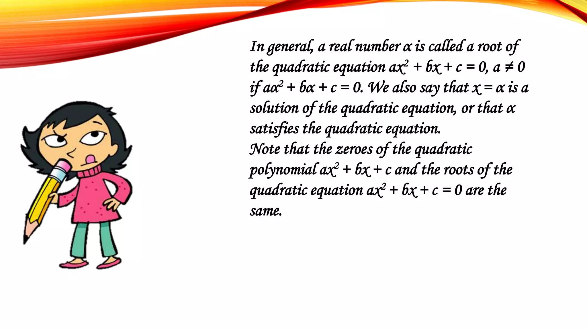 Quadratic equation | PPTX | Physics | Science