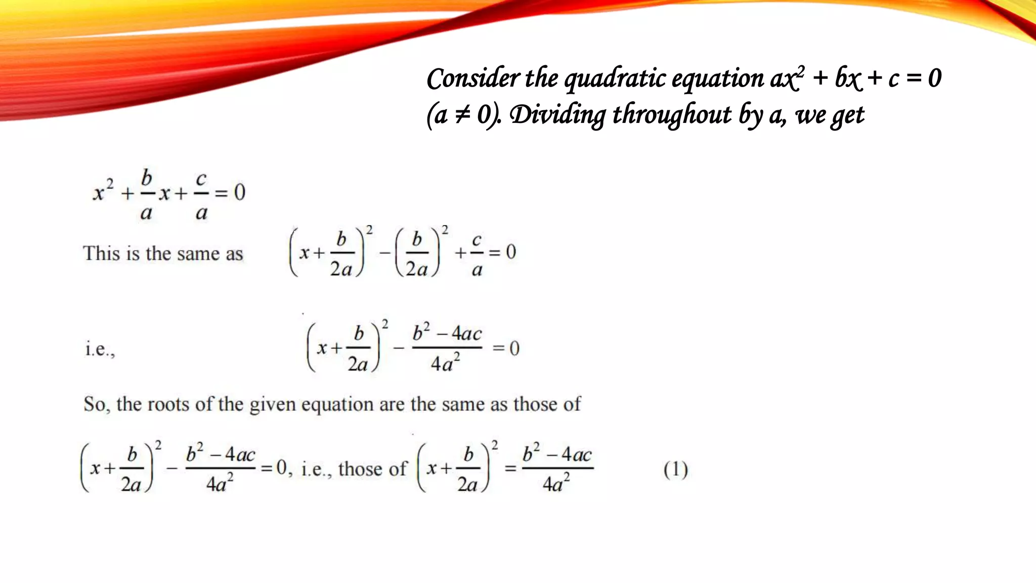 Quadratic equation | PPTX