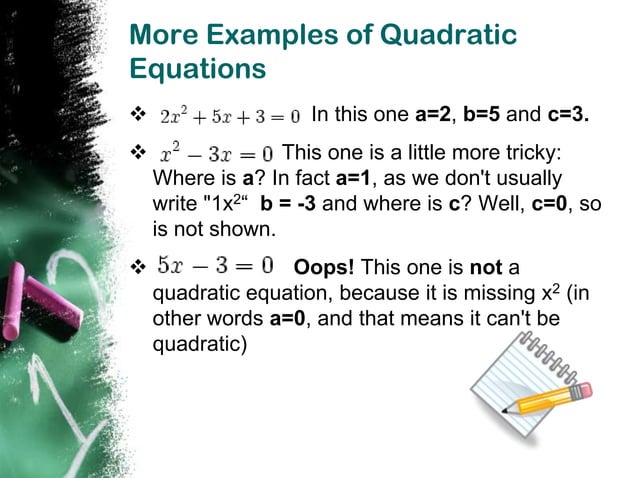 Quadratic equations | PPTX