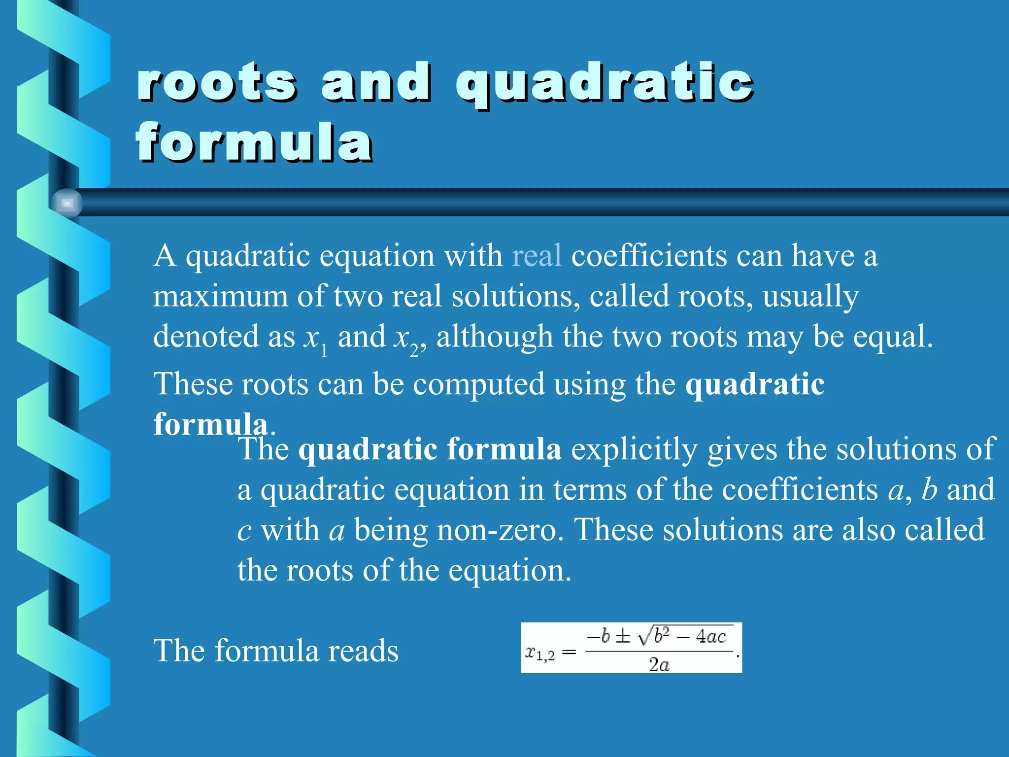 Quadratic equations | PPT