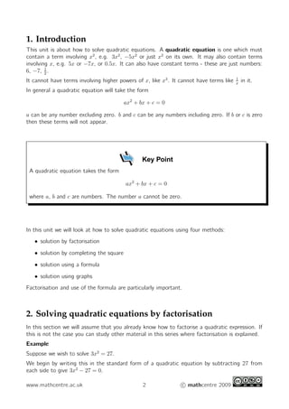 Quadratic Equations | PDF